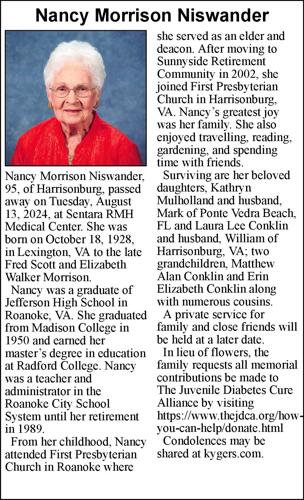 Nancy Morrison Niswander | Obituaries | dnronline.com
