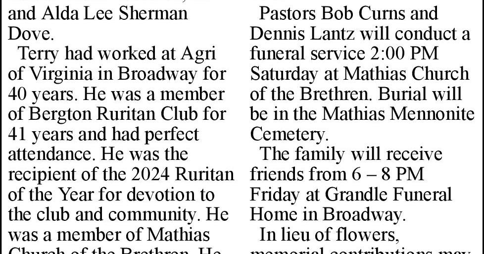Terry Lee Dove | Obituaries | dnronline.com