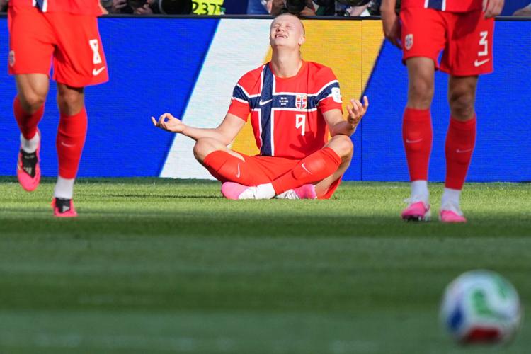 Erling Haaland scores twice in World Cup debut as Norway tops Iraq 4-1 ...