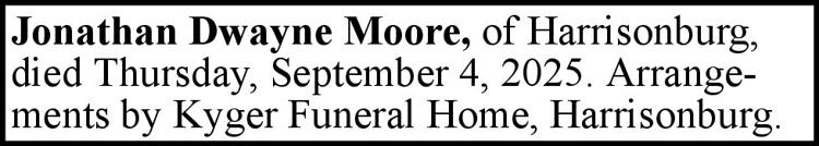 Jonathan Dwayne Moore | Obituaries | dnronline.com