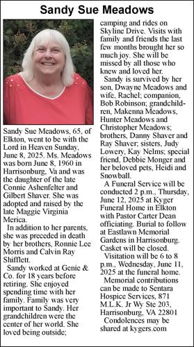 Sandy Sue Meadows | Obituaries | dnronline.com