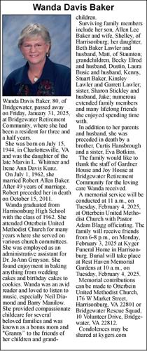 Wanda Davis Baker | Obituaries | dnronline.com