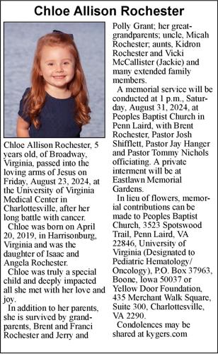 Chloe Allison Rochester | Obituaries | dnronline.com