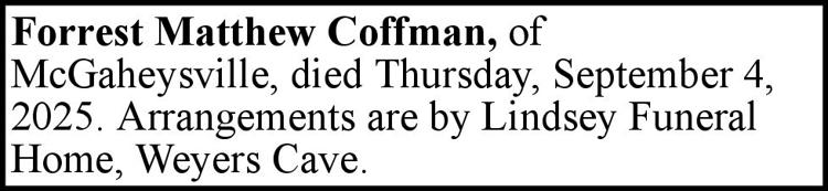 Forrest Matthew Coffman | Obituaries | dnronline.com