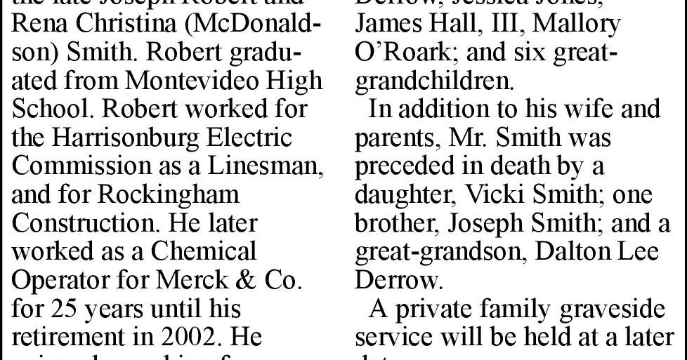 Robert Biedler Smith | Obituaries | dnronline.com