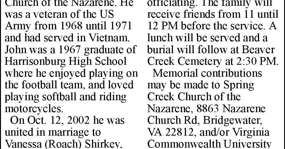 John Leigh Shirkey | Obituaries | dnronline.com