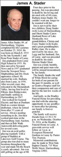 James A. Stader | Obituaries | dnronline.com