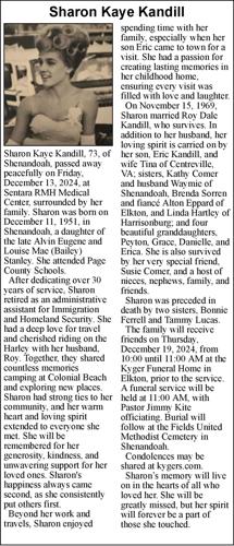 Sharon Kaye Kandill | Obituaries | dnronline.com