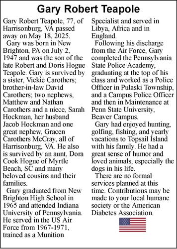Gary Robert Teapole | Obituaries | dnronline.com