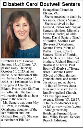 Elizabeth Carol Boutwell Senters | Obituaries | dnronline.com