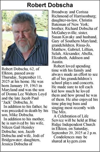 Robert Dobscha | Obituaries | dnronline.com