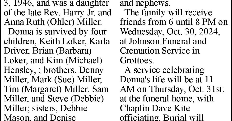 Donna Elaine Breeden | Obituaries | dnronline.com