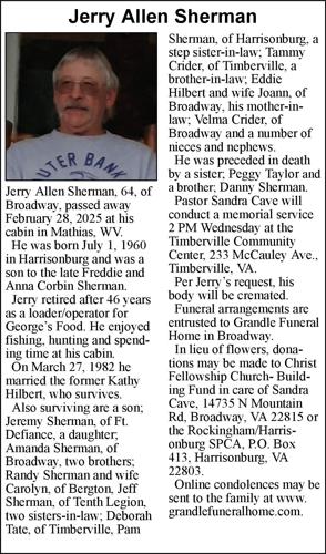 Jerry Allen Sherman | Obituaries | dnronline.com
