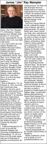 James “Jim” Ray Wampler | Obituaries | dnronline.com