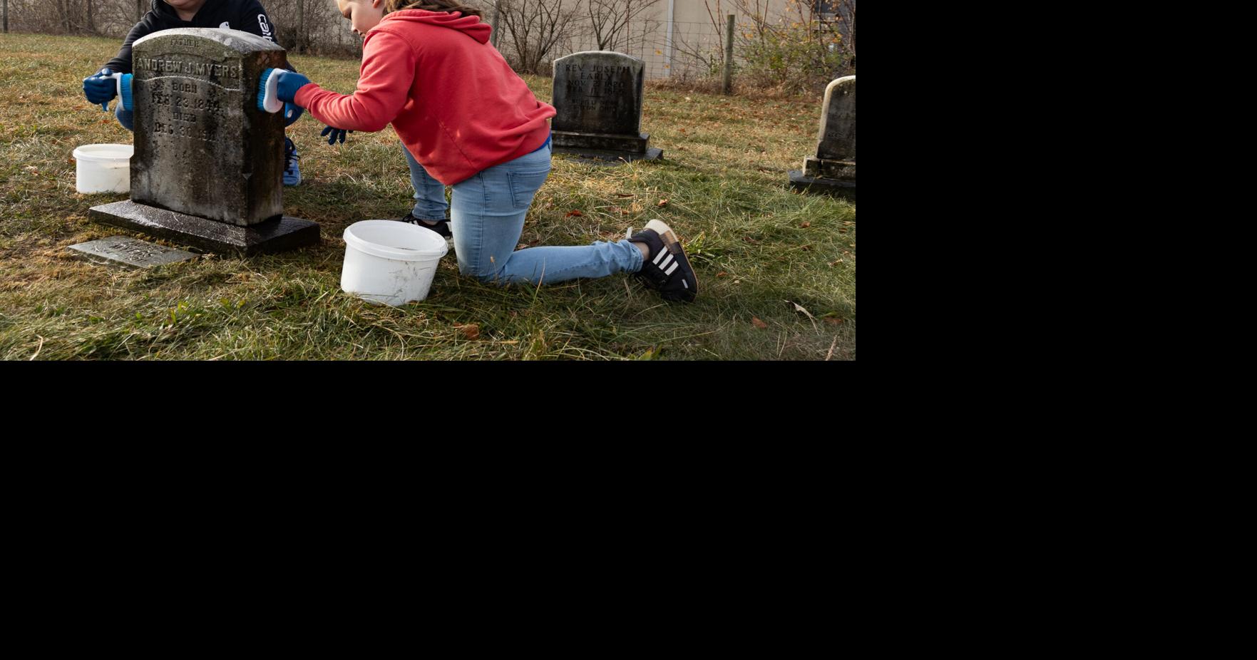Students Clean Grave Markers At Early Cemetery | News | dnronline.com