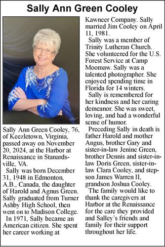 Sally Ann Green Cooley | Obituaries | dnronline.com