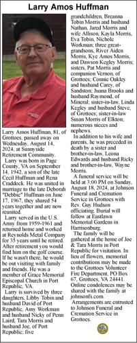 Larry Amos Huffman | Obituaries | dnronline.com