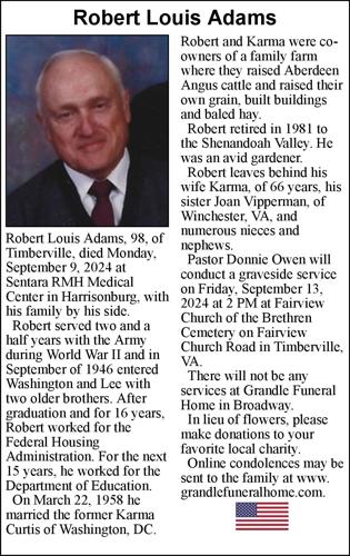 Robert Louis Adams | Obituaries | dnronline.com