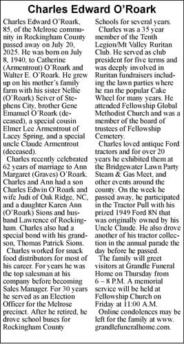 Charles Edward O’Roark | Obituaries | dnronline.com