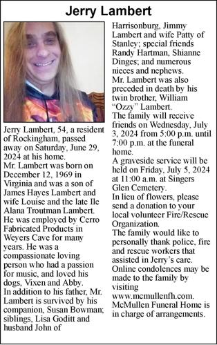 Jerry Lambert | Obituaries | dnronline.com