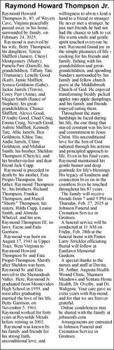 Raymond Howard Thompson Jr. | Obituaries | dnronline.com