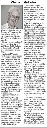 Wayne L. Golladay | Obituaries | dnronline.com