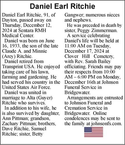 Daniel Earl Ritchie | Obituaries | dnronline.com