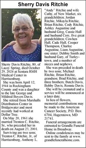 Sherry Davis Ritchie | Obituaries | dnronline.com