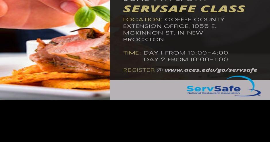 ServSafe Certification class June 7, 8