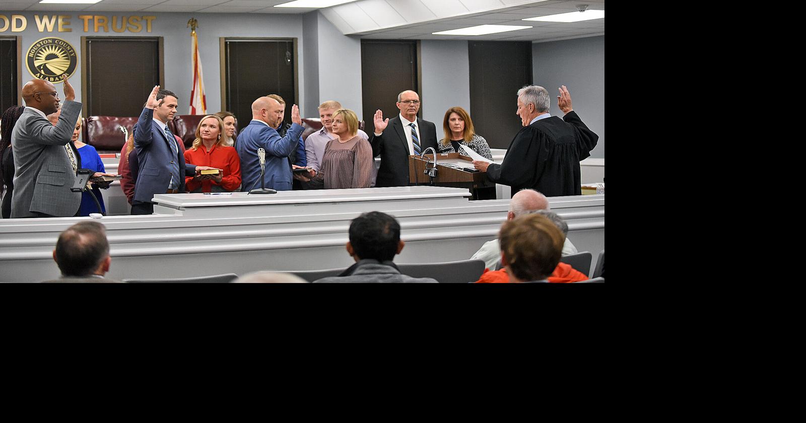 Houston County commissioners, new chairman sworn into office