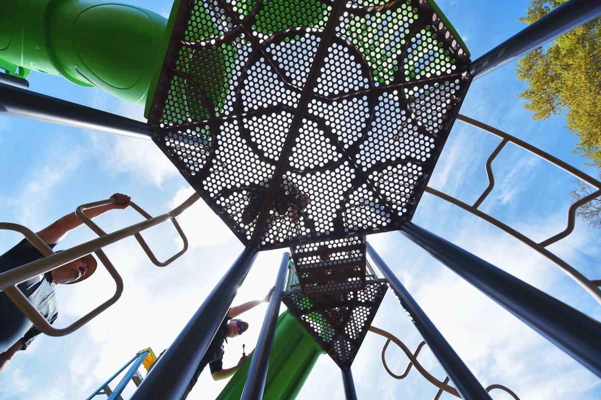 Volunteers complete playground at James Oates Park
