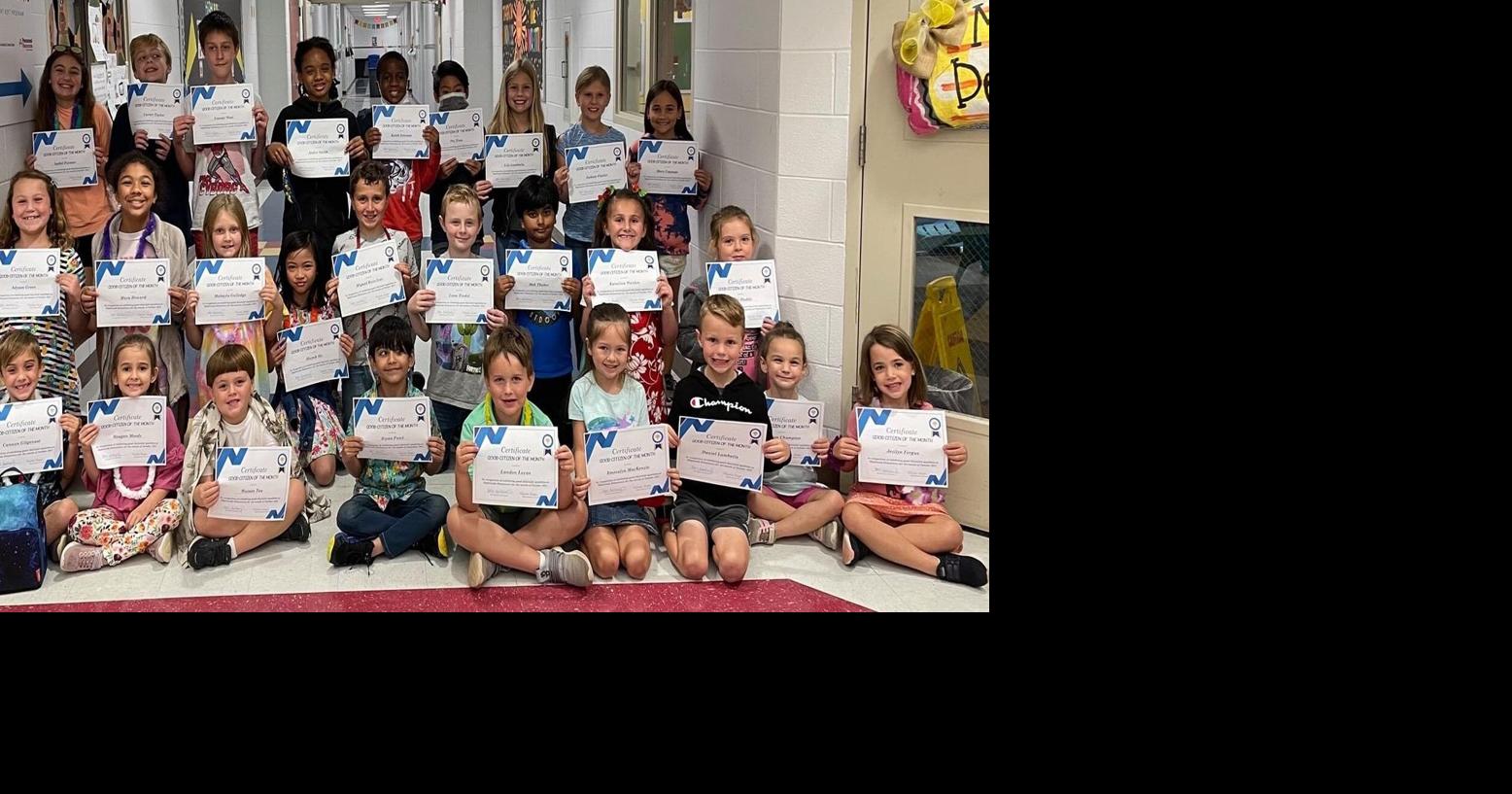 Highland Elementary School's Good Citizens for October