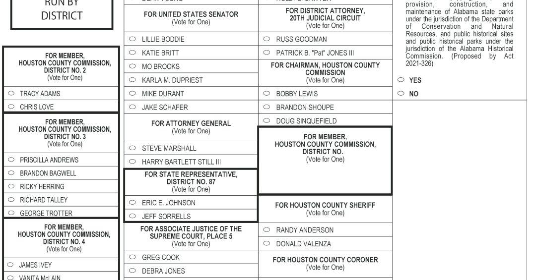 Election 2022 primary nears - sample ballots for Alabama counties available