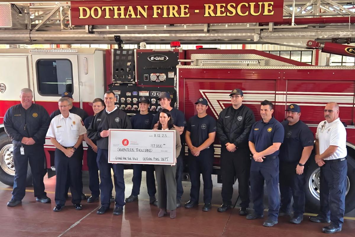 Dothan Firefighters donate $17,000 for childhood cancer
