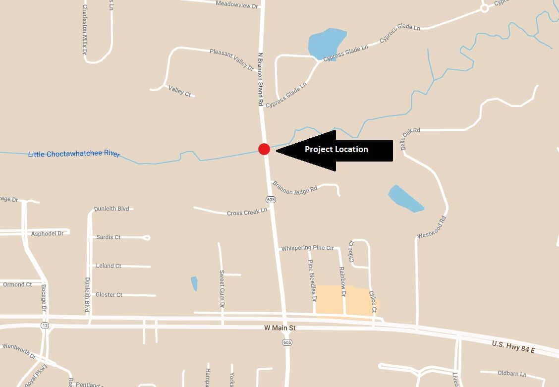 Temporary bridge closure on Alabama Highway 605 for repaving begins Tuesday