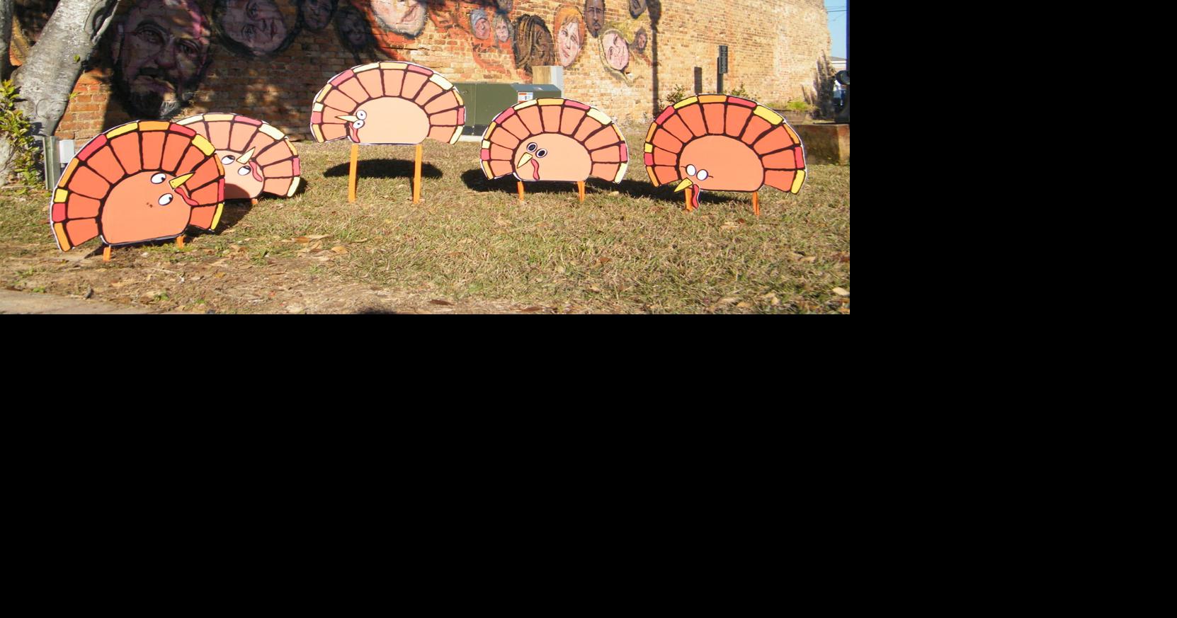 Turkeys invade downtown