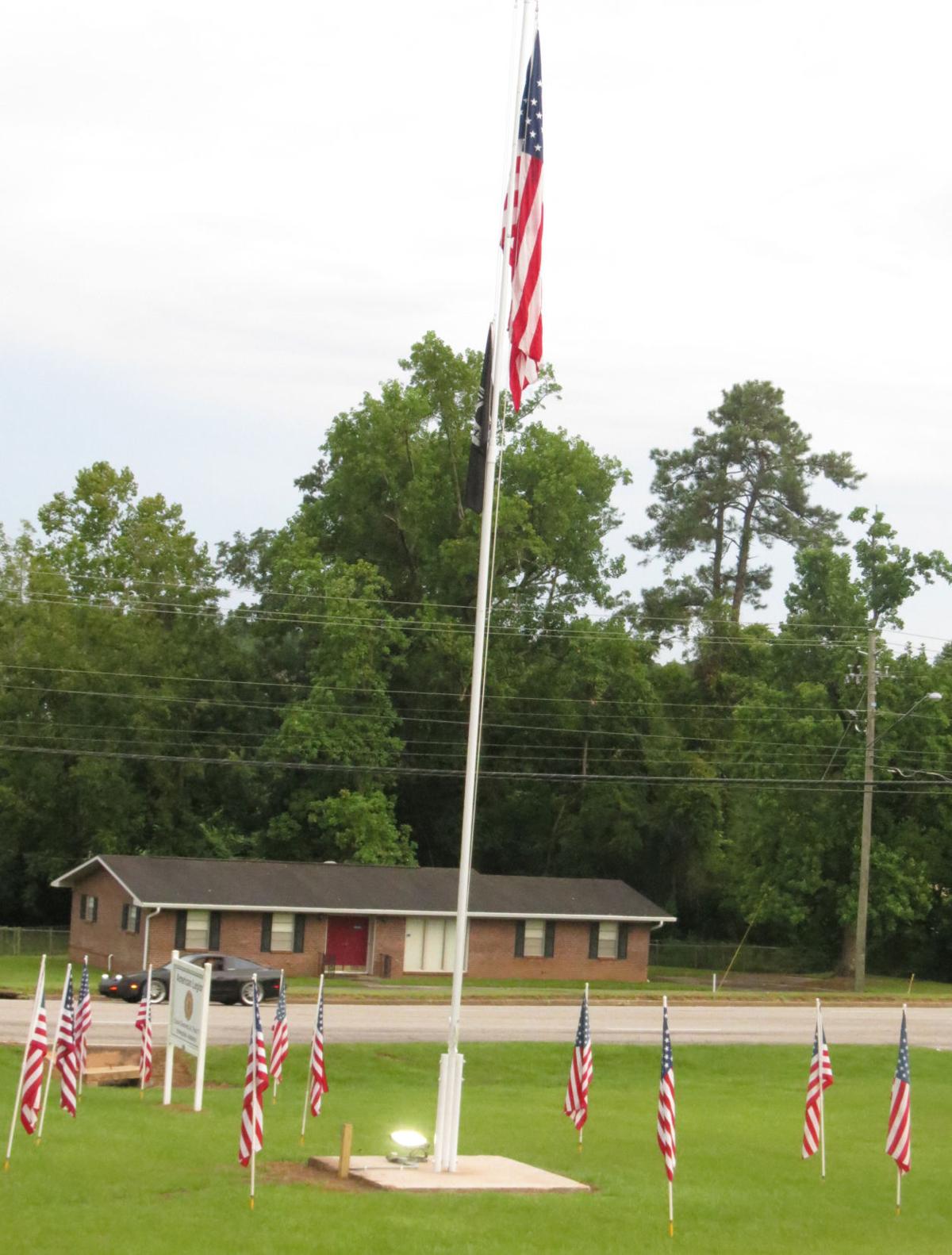 American Legion holds flag pole dedication