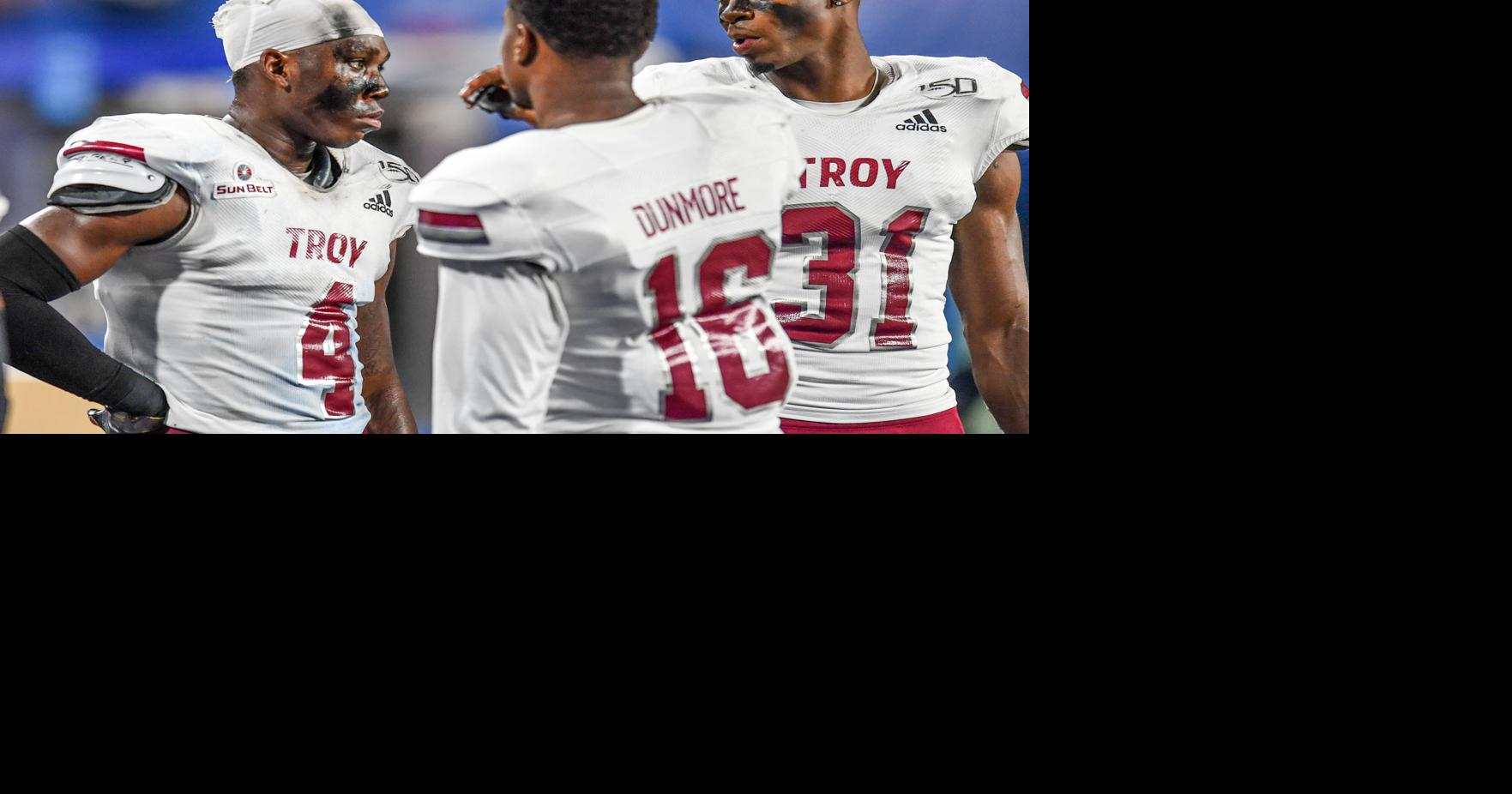 Troy walk-on Craig Slocum fills in at Troy's thin safety spot