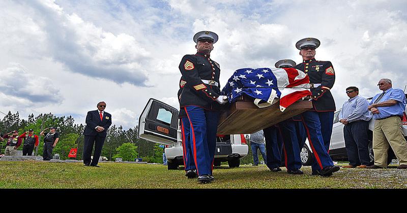 WWII Marine James Whitehurst funeral