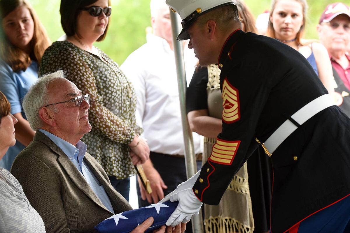 WWII Marine James Whitehurst funeral