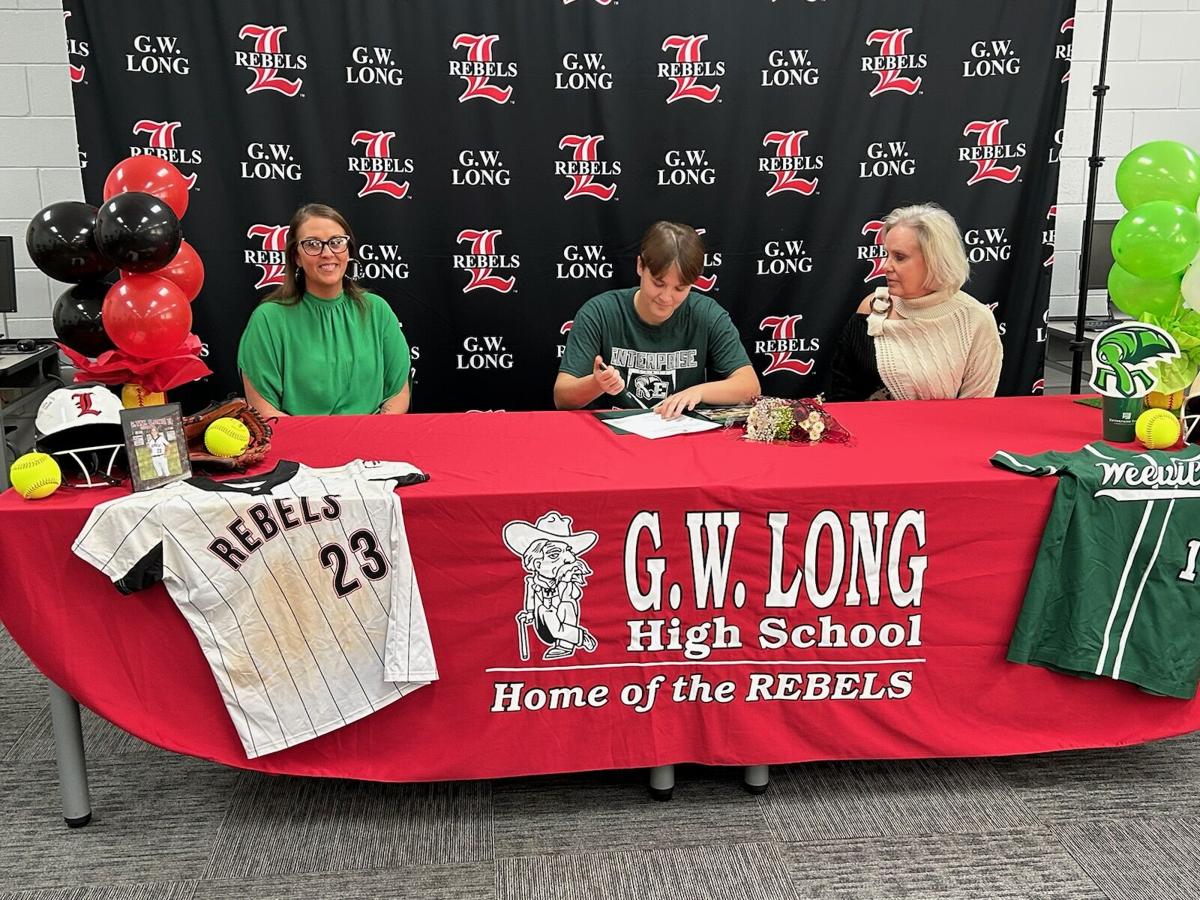 G.W. Long's Ally Whitehead signs to play college softball at Enterprise ...