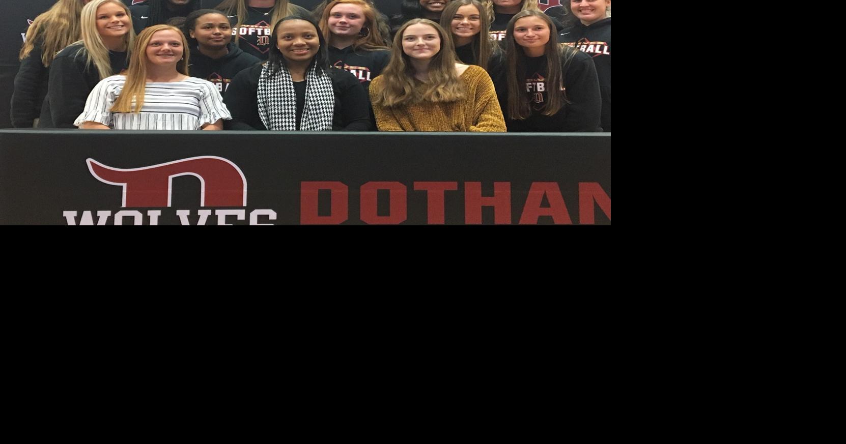 Dothan Wolves softball stars Torrence, Braswell and Sellers sign first ...