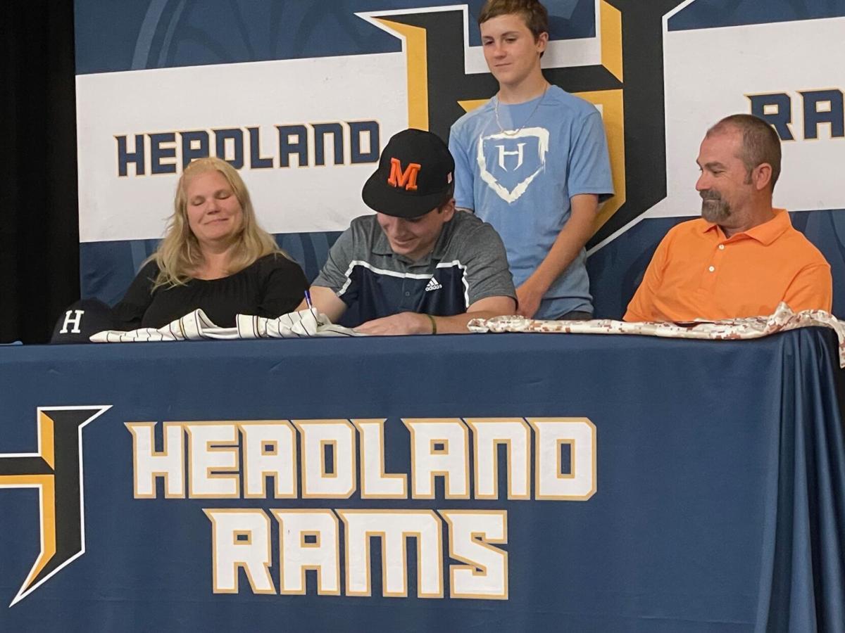 Headland baseball player Logan Ivey signs with Marion Military Institute