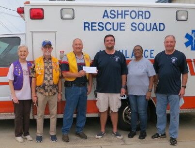 Ashford Lions Club pledges $5,000 to Ashford Rescue Squad