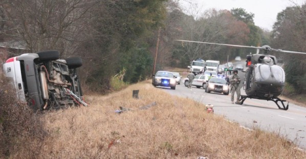 One car accident reported on Rucker Boulevard