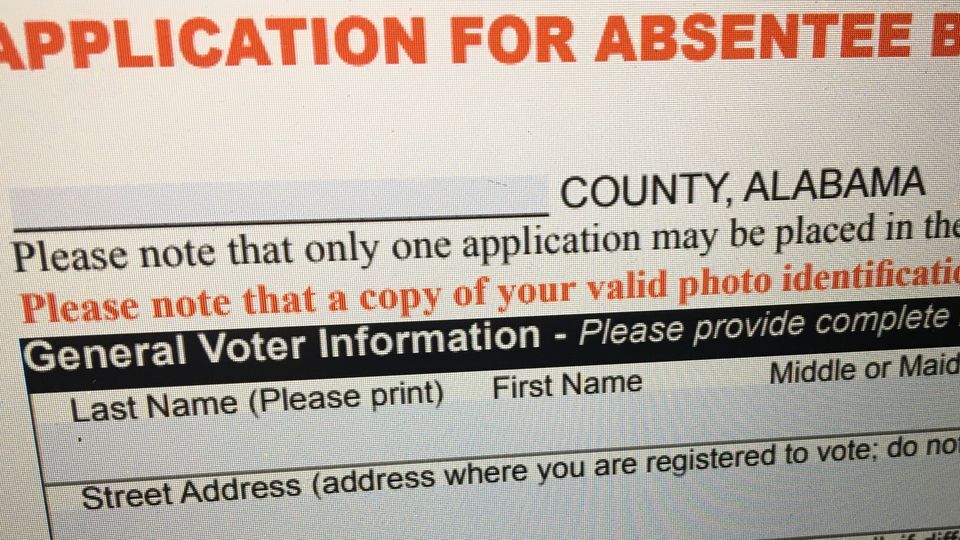 Deadlines near to receive absentee ballot in Alabama for Nov. 8 election