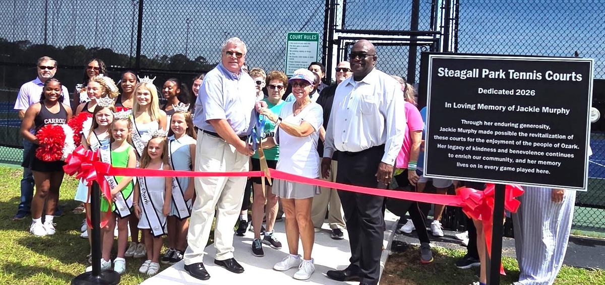 Renovated tennis courts opened, dedicated in Ozark