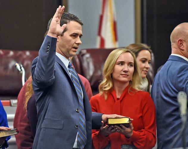 Houston County commissioners, new chairman sworn into office