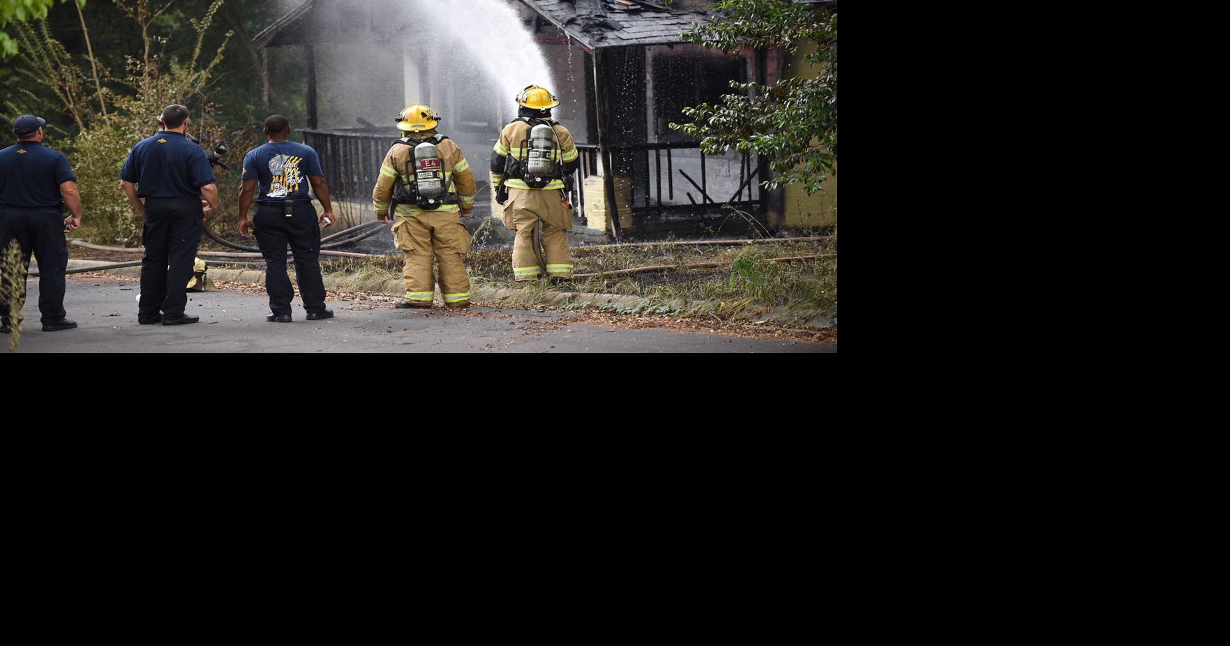 Firefighters battle house fire on Barnard Street