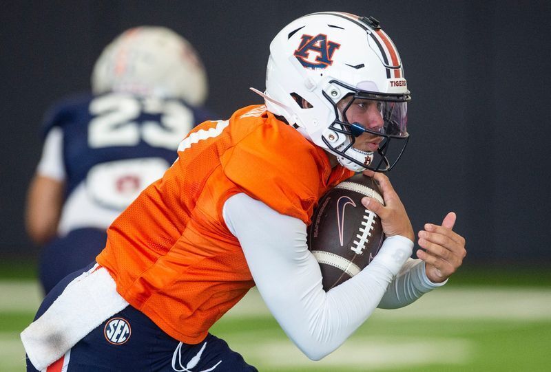 Auburn QB Byrum Brown talks running ability, pocket discipline